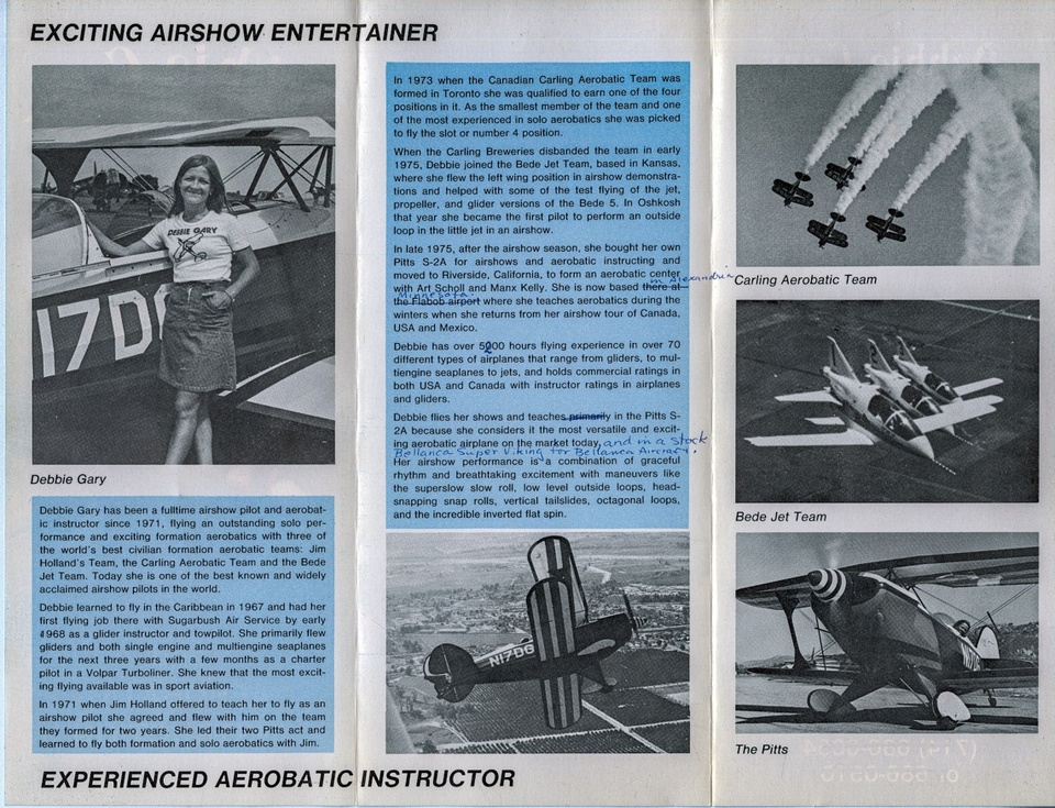 Debbie Gary Callier airshow brochure - TFI